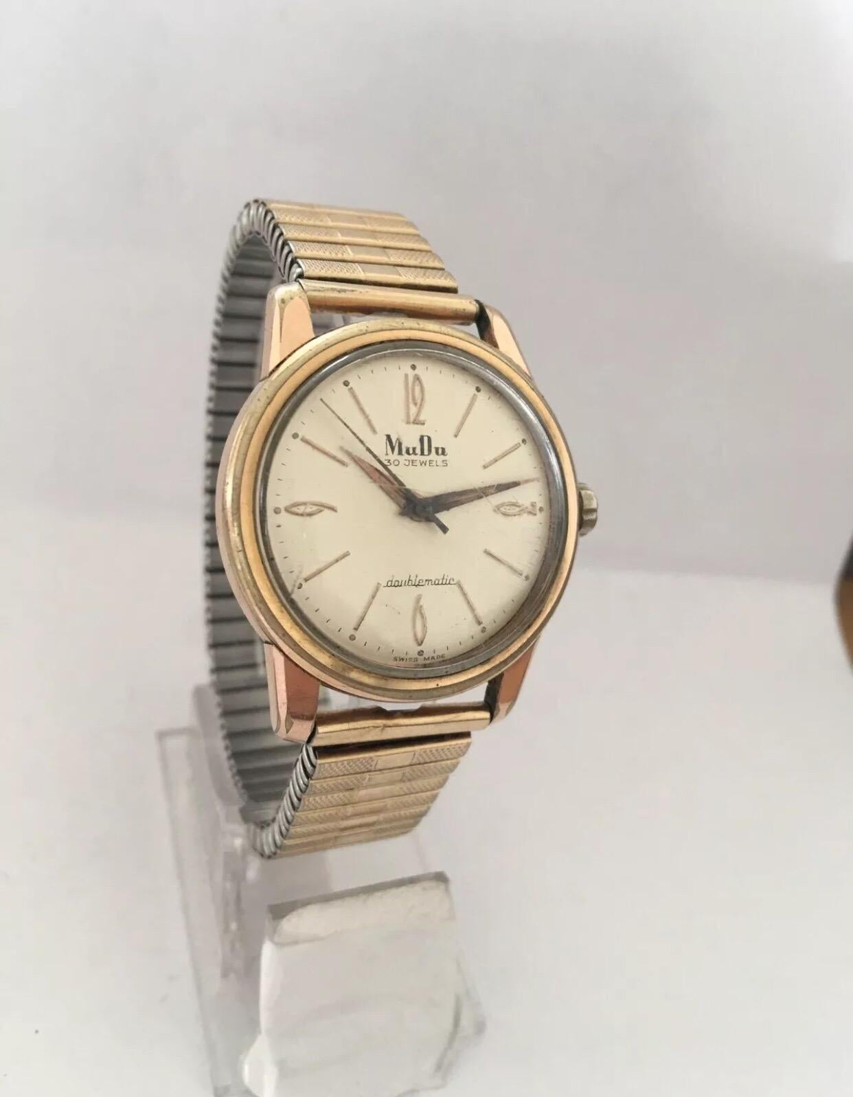 Vintage Automatic MuDu 30 Jewels Wristwatch For Sale at 1stDibs | mudu ...