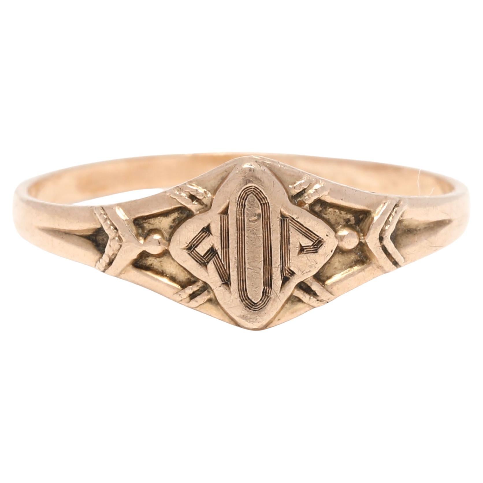 Rebus Puzzle "For You I Live" Gold Signet Ring at 1stDibs | rebus ...