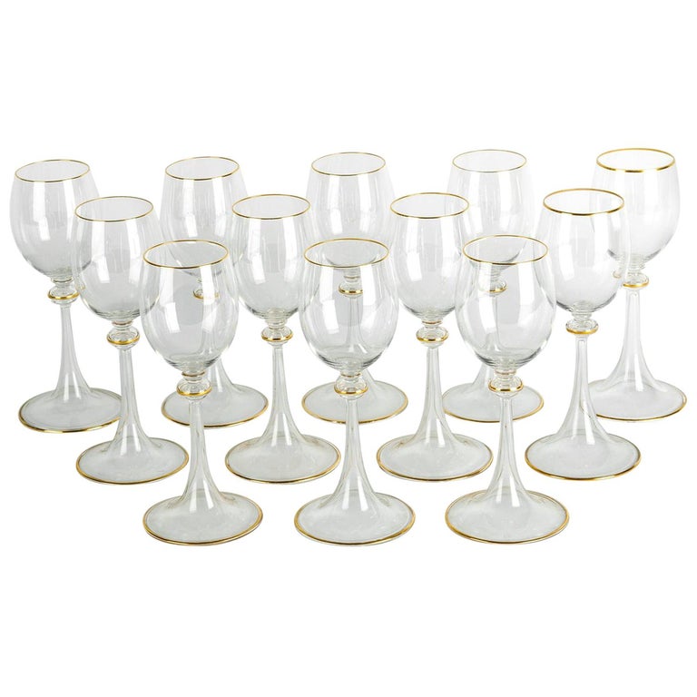 Vintage Baccarat Crystal Glassware Service / Eleven For Sale at 1stDibs