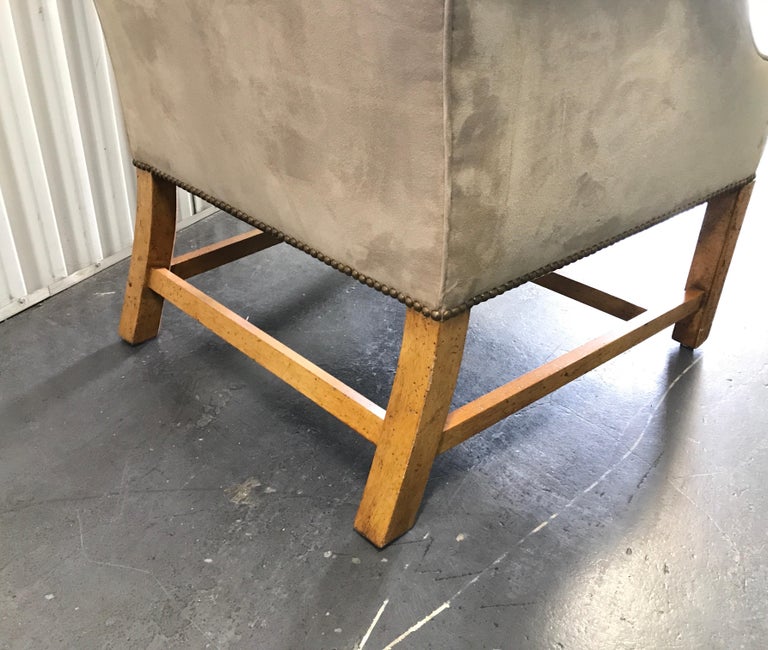 Vintage Baker Chippendale Style Wing Chair at 1stDibs | vintage ...