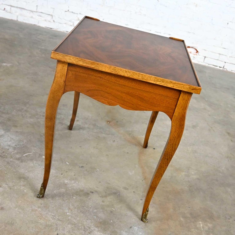 Vintage Baker French Louis XV Style End Table with Brass Ormalu Details ...