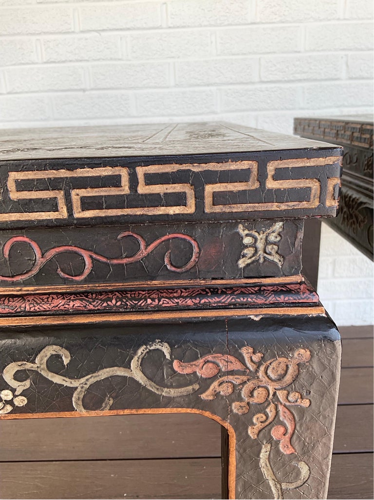 Vintage Baker Furniture Company Chinoiserie Side Tables, a Pair For ...