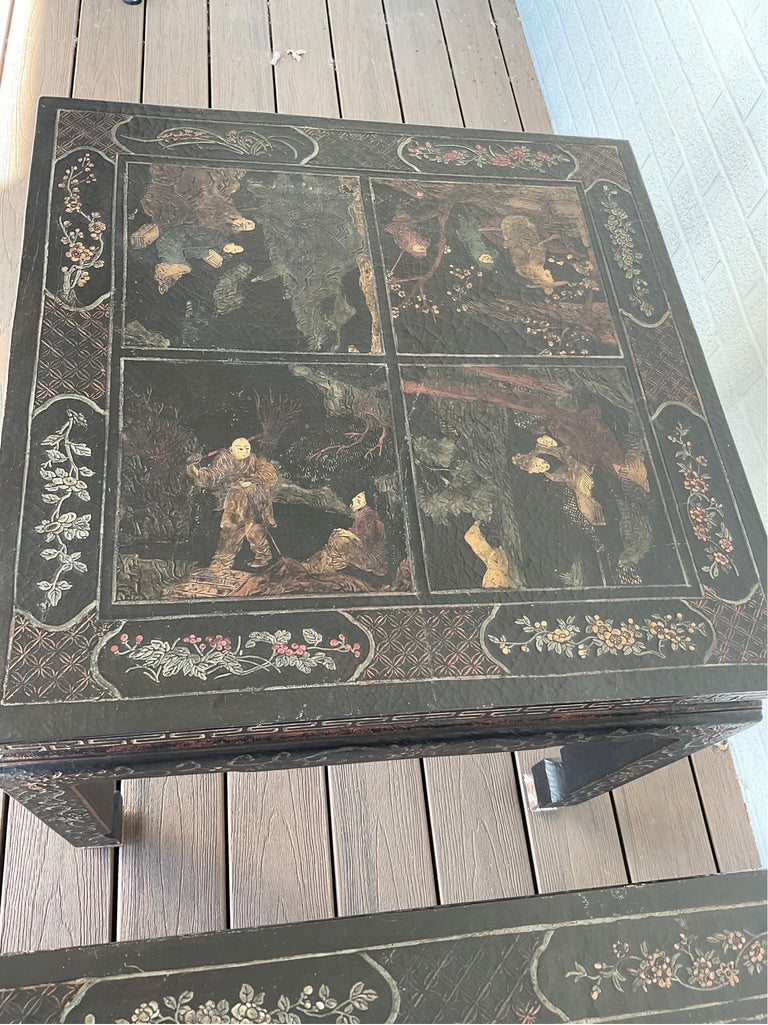 Vintage Baker Furniture Company Chinoiserie Side Tables, a Pair For ...