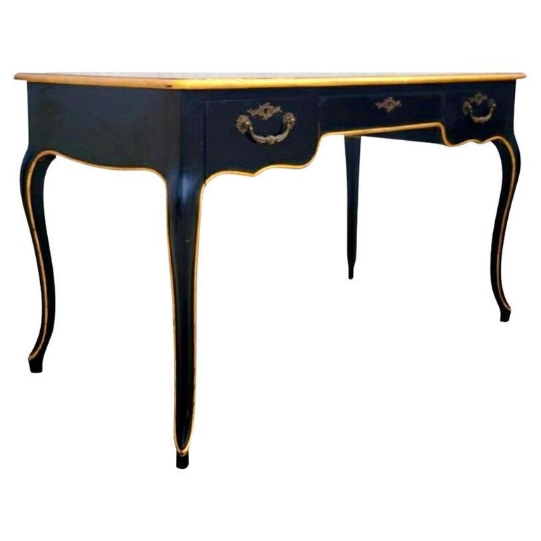 Vintage Baker Leather Top Writing Desk at 1stDibs