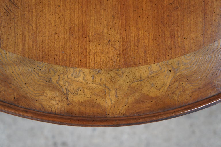 Vintage Baker Neoclassical Style Walnut and Olive Ash Burl Round Accent End Table For Sale at ...
