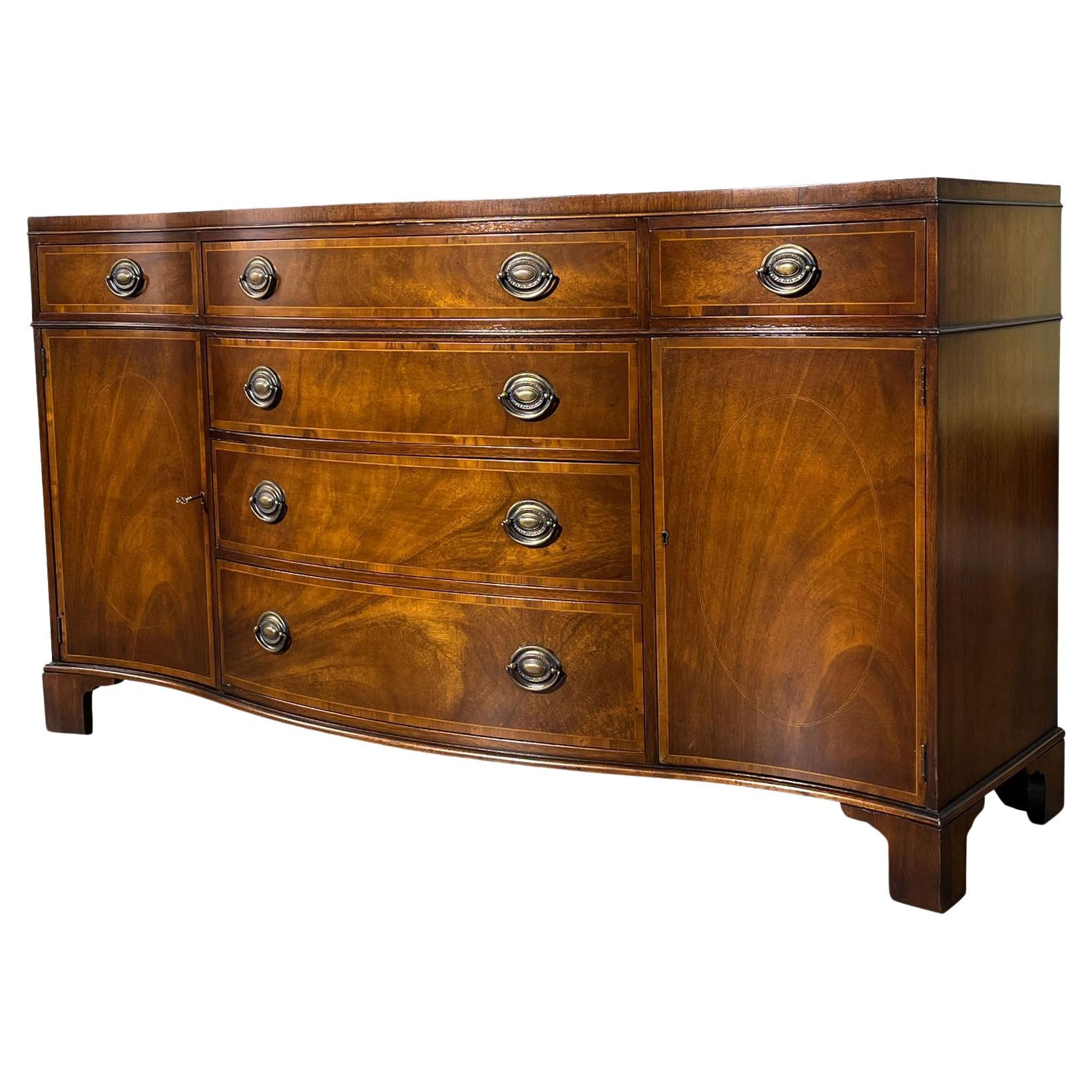 Vintage Baker Serpentine Sideboard at 1stDibs