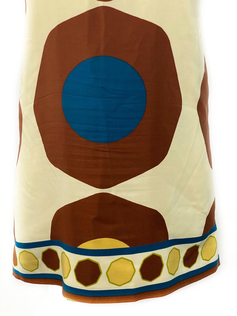 Vintage Bally Silk Ivory Sleeveless Mini Dress Size 6 For Sale at 1stDibs
