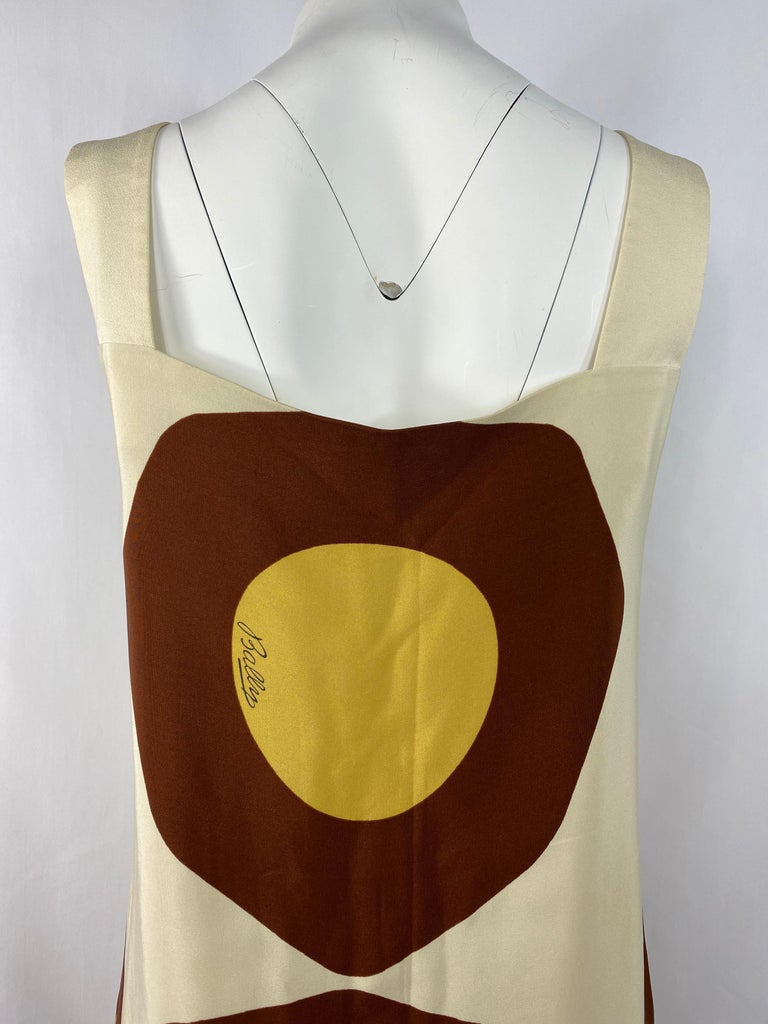 Vintage Bally Silk Ivory Sleeveless Mini Dress Size 6 For Sale at 1stDibs