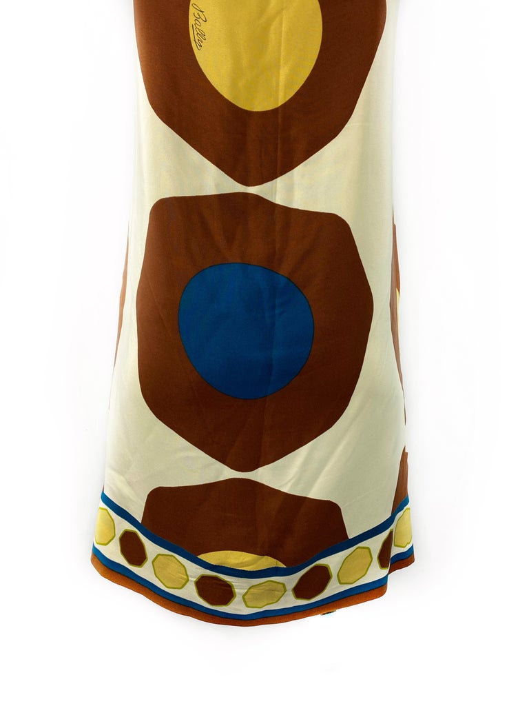 Vintage Bally Silk Ivory Sleeveless Mini Dress Size 6 For Sale at 1stDibs