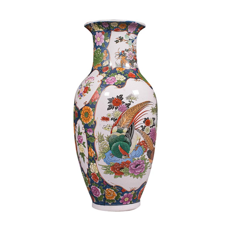 Vintage Baluster Flower Vase, Oriental, Ceramic, Display Urn, Art Deco ...