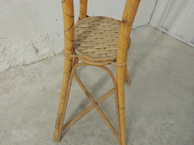 Vintage Bamboo and Rattan Plant Stand at 1stDibs | vintage bamboo plant ...