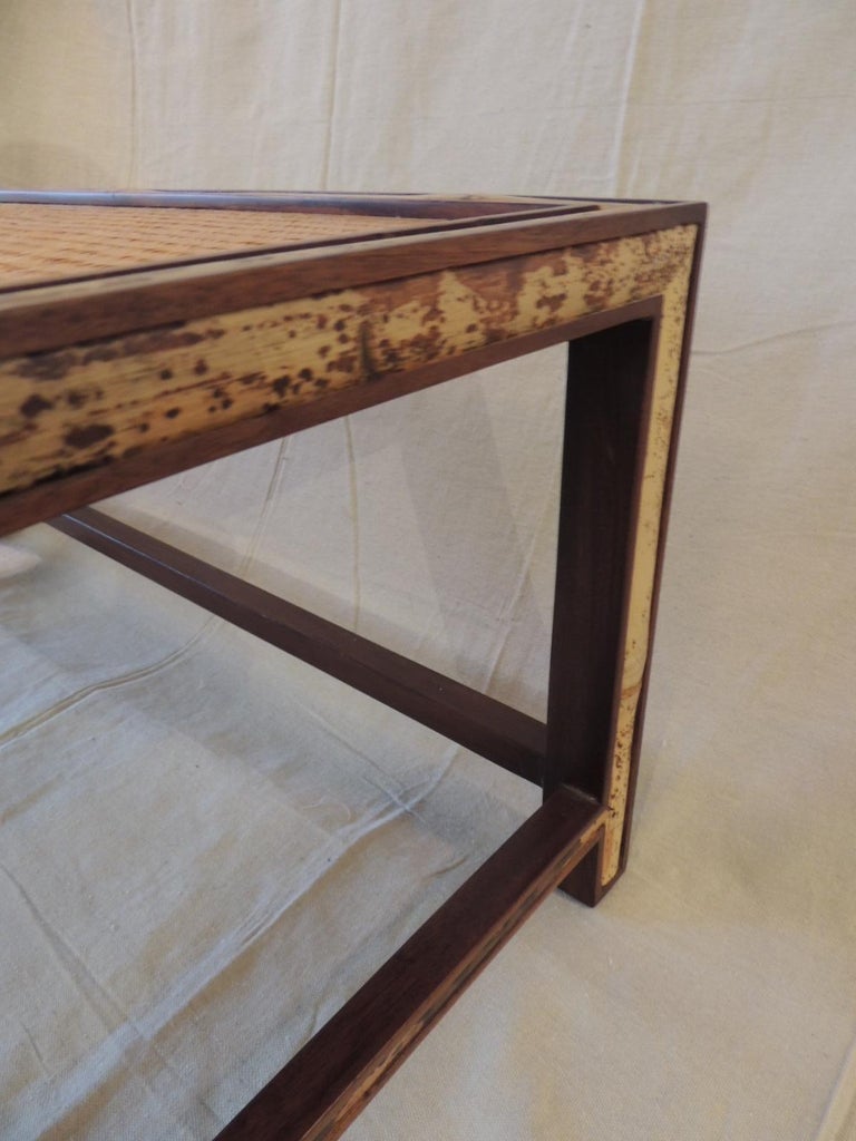 Vintage Bamboo and Rattan Rectangular Coffee Table For Sale at 1stDibs ...
