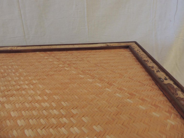 Vintage Bamboo and Rattan Rectangular Coffee Table For Sale at 1stDibs ...