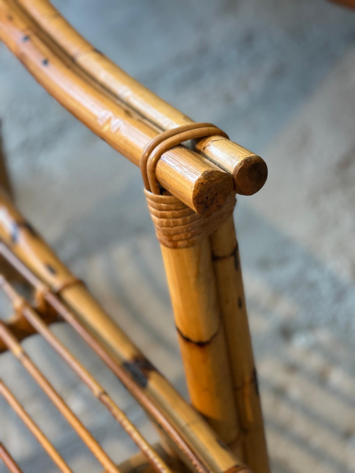 Vintage bamboo and rattan set 2 sofas and 2 armchairs Dal Vera 1970 For ...