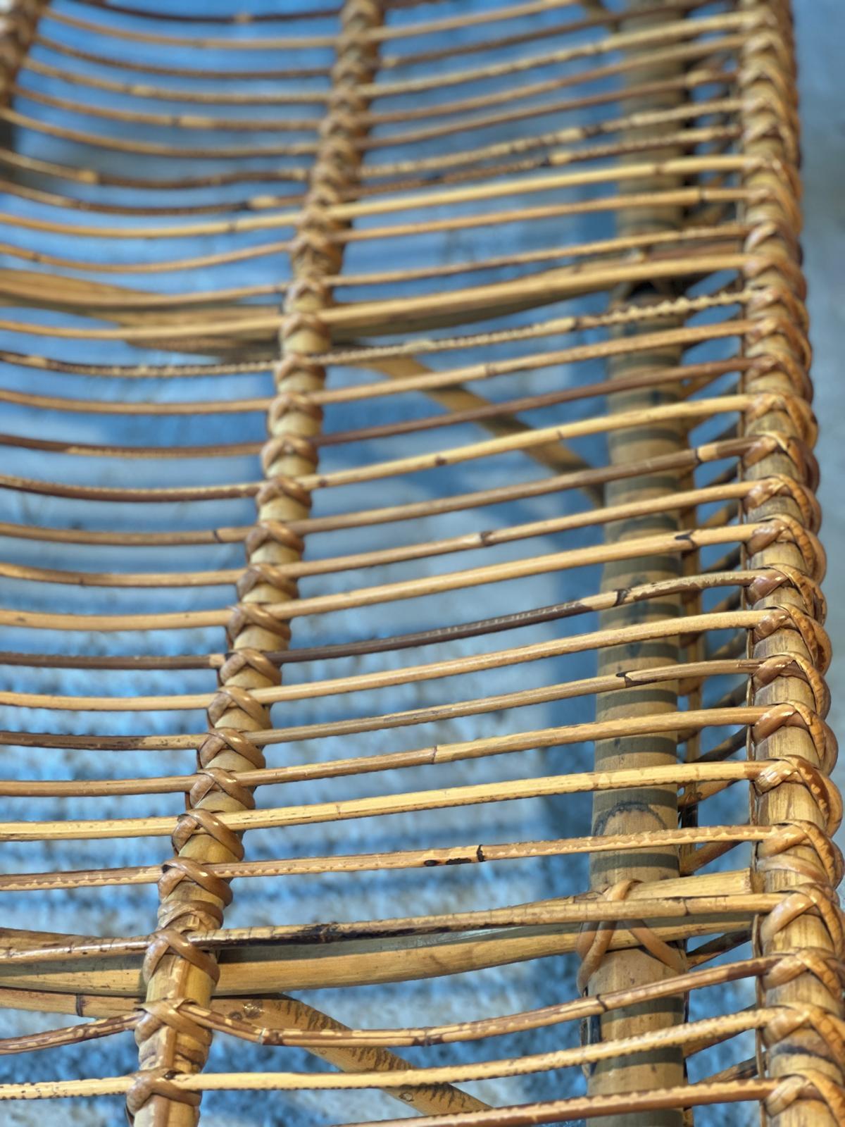 Vintage bamboo and rattan set 2 sofas and 2 armchairs Dal Vera 1970 For ...