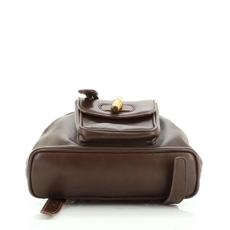 Vintage Bamboo Backpack Leather Mini at 1stDibs