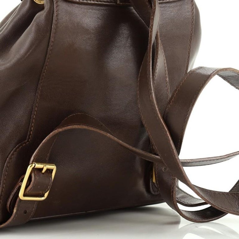 Vintage Bamboo Backpack Leather Mini at 1stDibs