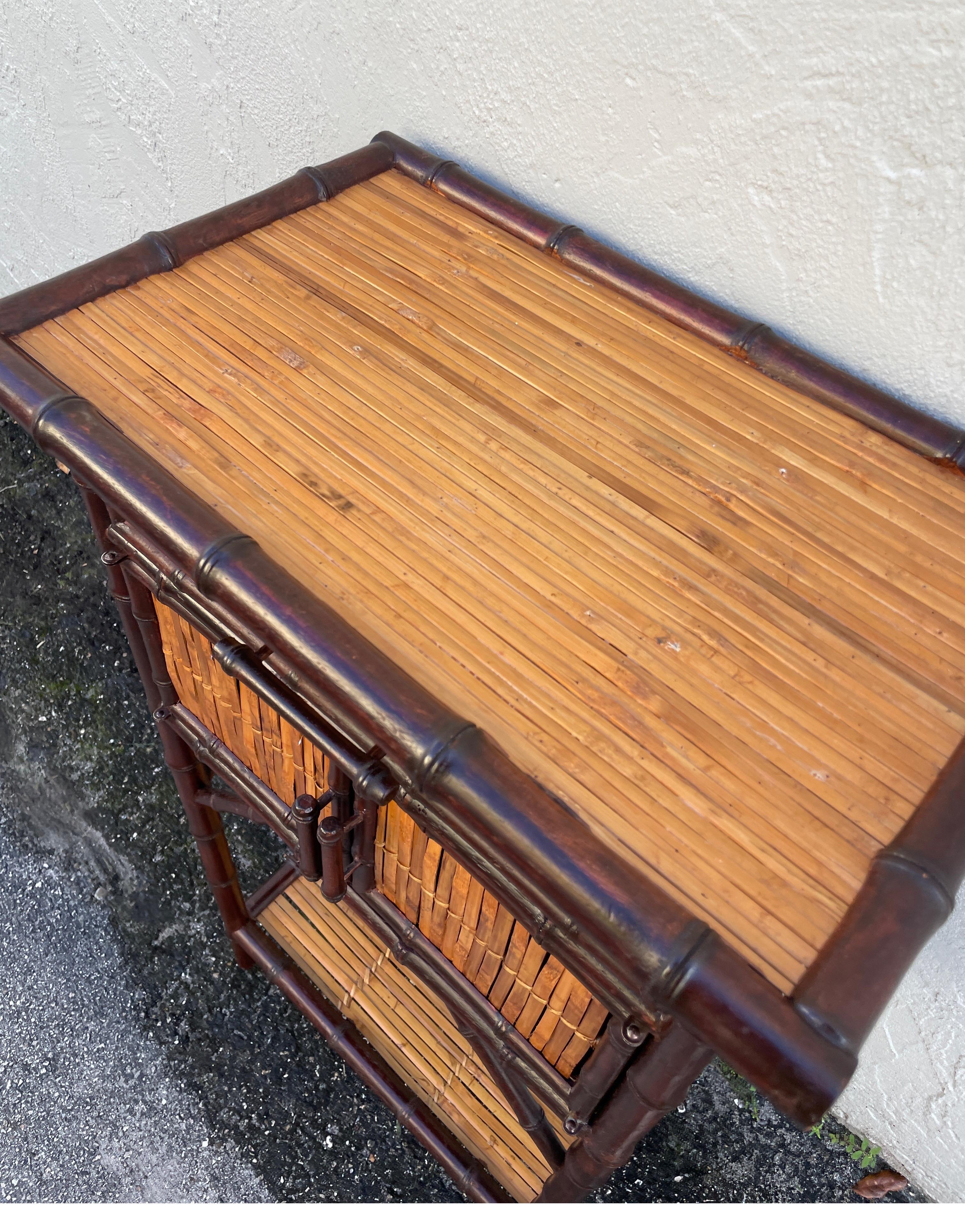 Vintage Bamboo Cabinet at 1stDibs