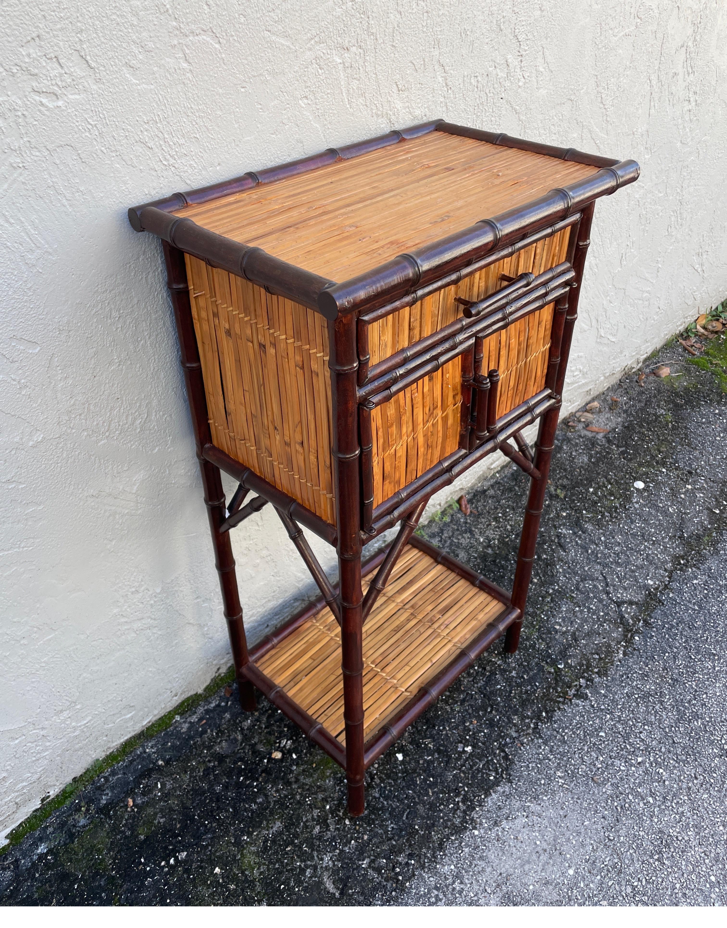 Vintage Bamboo Cabinet at 1stDibs