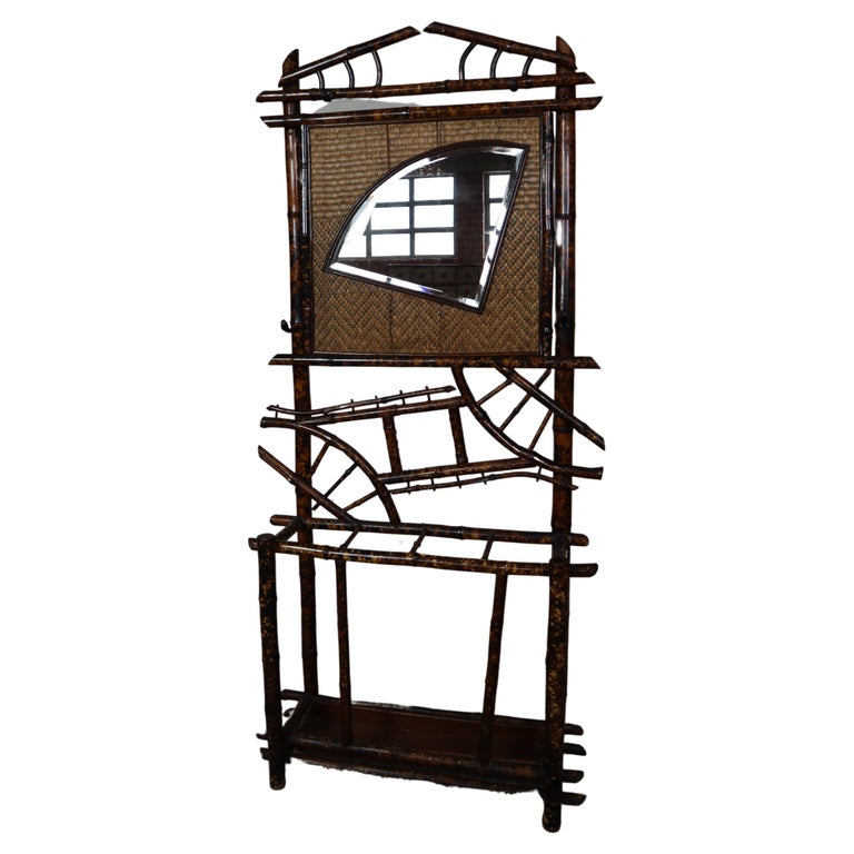 Vintage Bamboo Coat Rack/ Hall Stand For Sale at 1stDibs