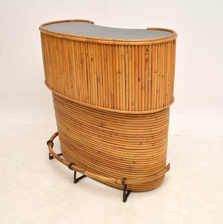 Vintage Bamboo Cocktail Tiki Bar at 1stDibs