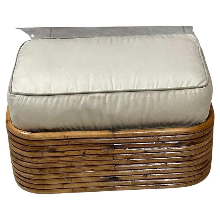 Vintage Bamboo Foot Stool at 1stDibs