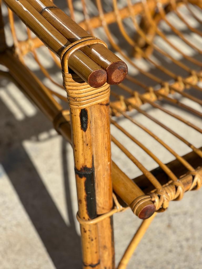 Vintage Bamboo Lounge Set, Italy 1960s, 7 Elements For Sale at 1stDibs