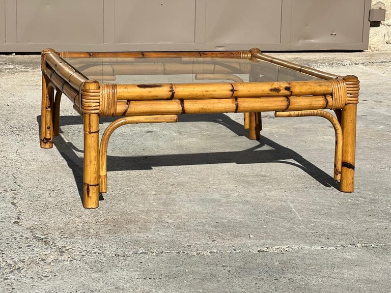 Vintage Bamboo Lounge Set, Italy 1960s, 7 Elements For Sale at 1stDibs