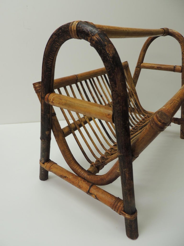 Vintage Bamboo Magazine Rack/Holder at 1stDibs | vintage bamboo ...