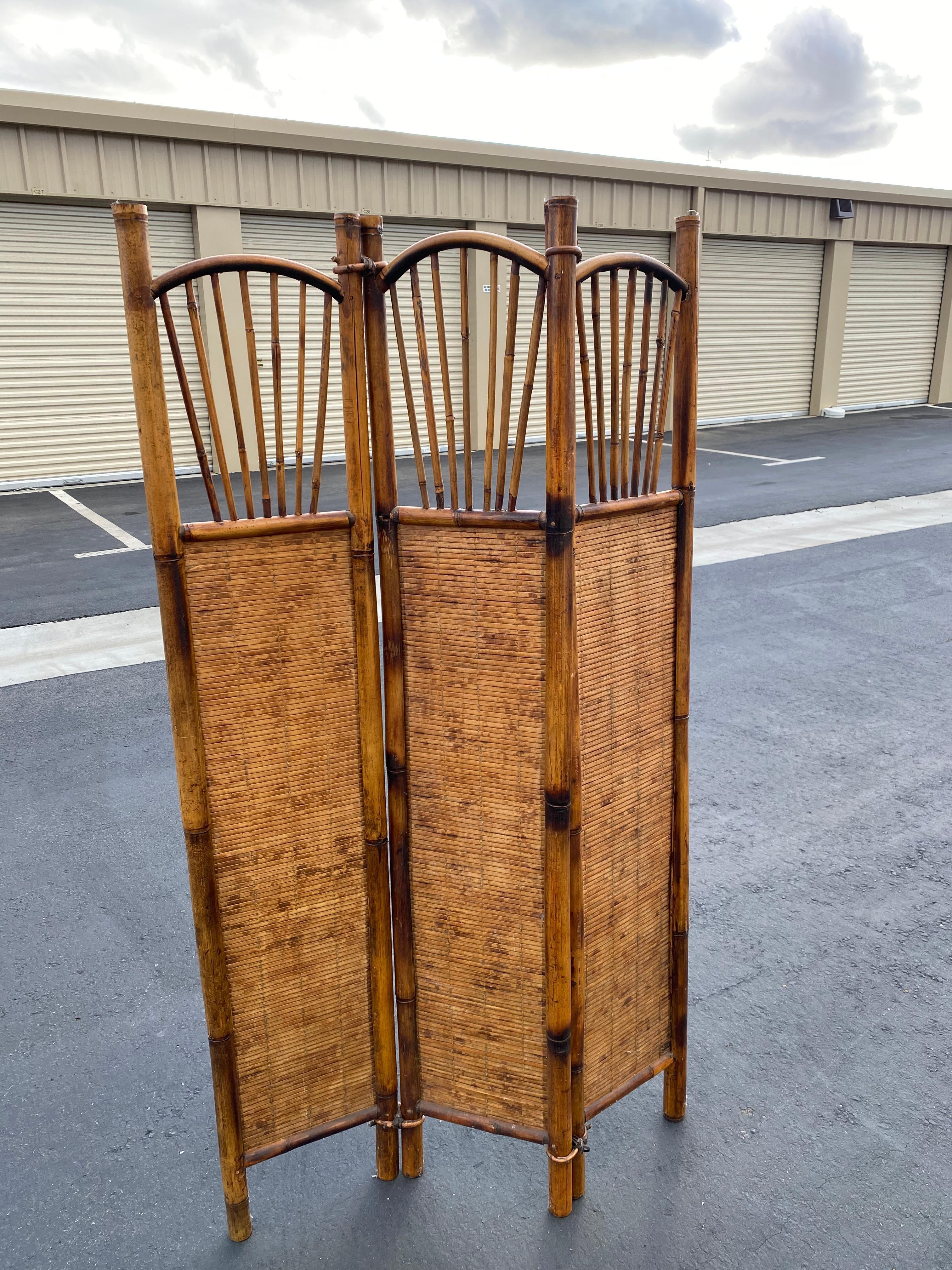Vintage Bamboo Room Divider at 1stDibs | bamboo divider