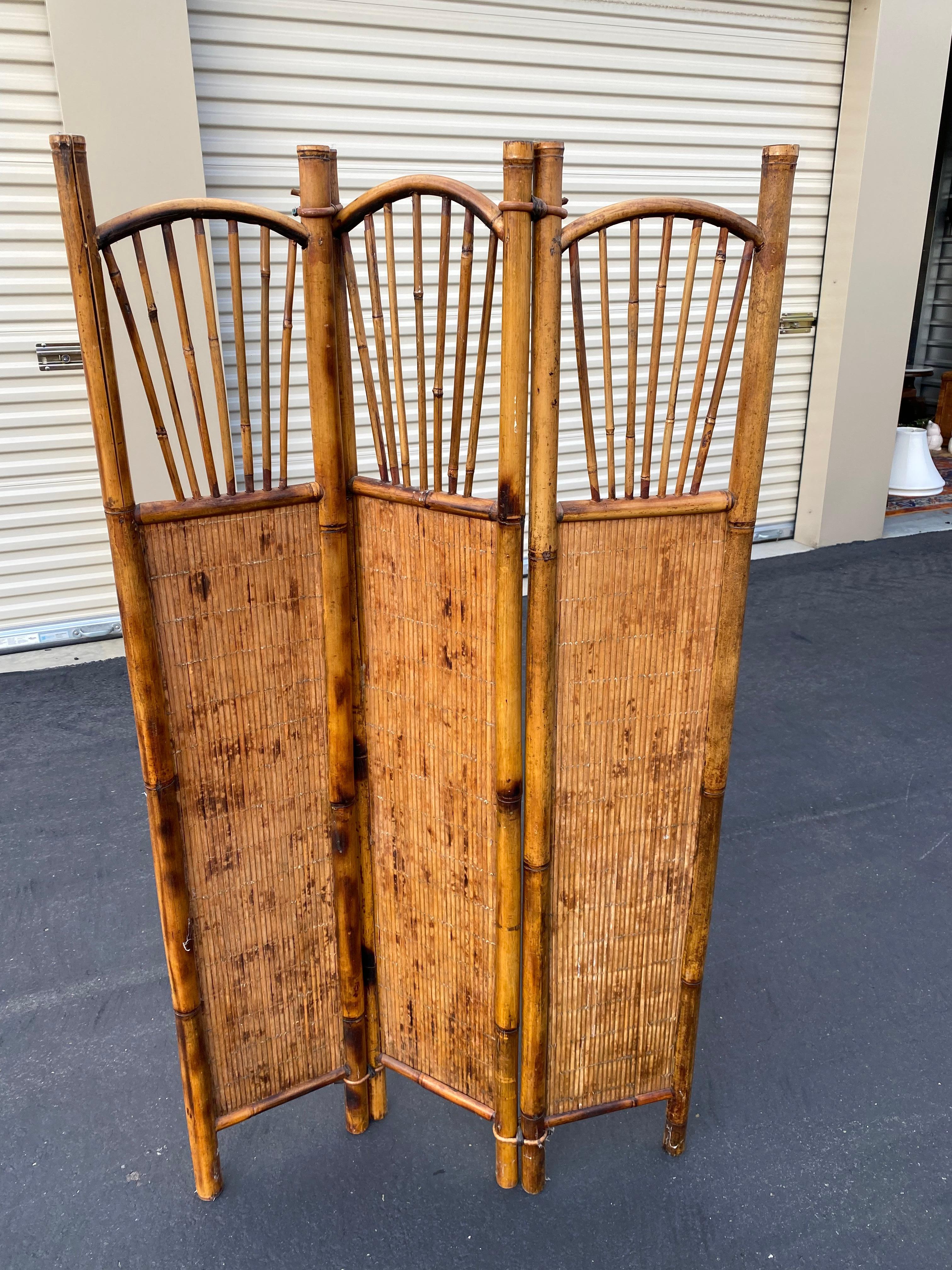 Vintage Bamboo Room Divider at 1stDibs | bamboo divider