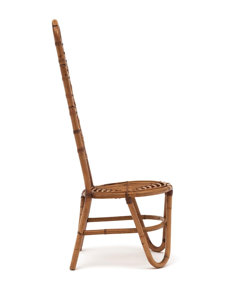 Vintage Bamboo Side Chair For Sale at 1stDibs