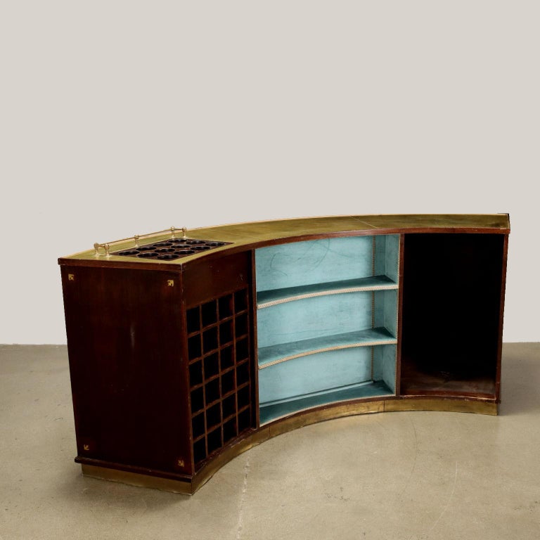 Vintage Bar Counter Brass Italy, 1960s For Sale at 1stDibs