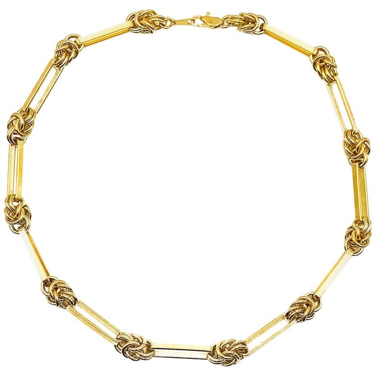 Vintage Bar and Knot Link Chain 2000s at 1stDibs