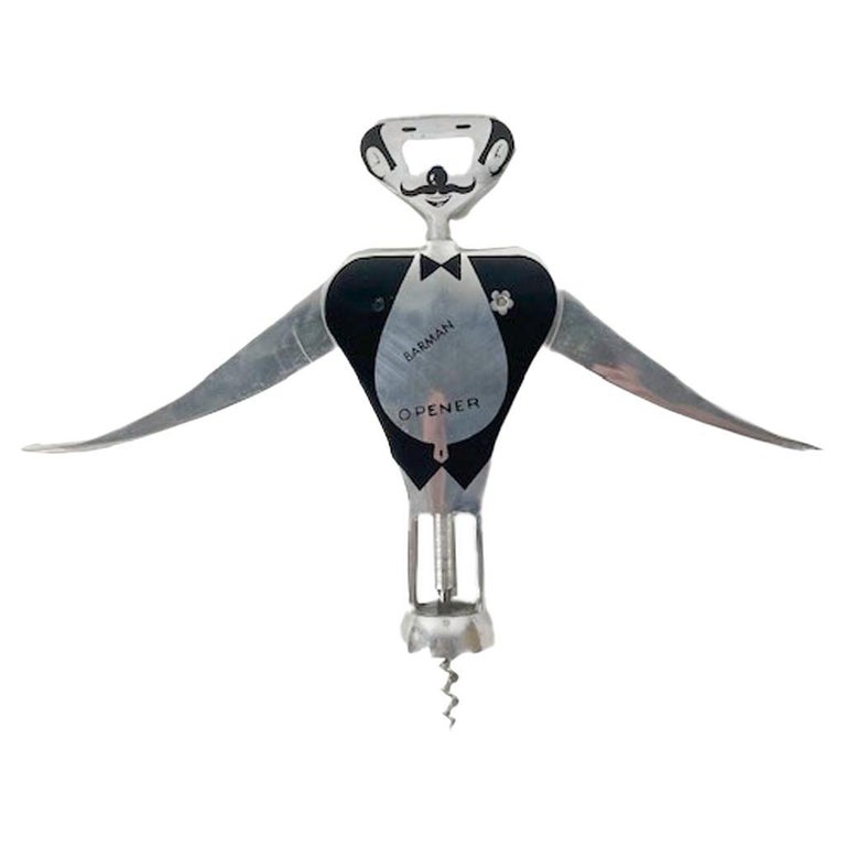 Vintage "Barman" Corkscrew / Bottle Opener by Brevettato at 1stDibs