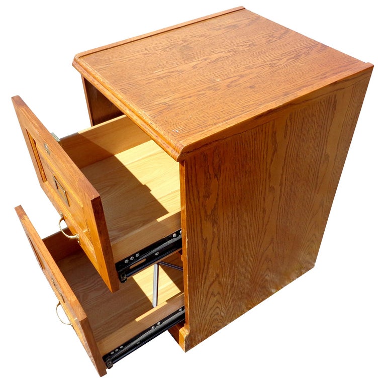 Vintage Barrister 2 Drawer File Cabinet For Sale at 1stDibs