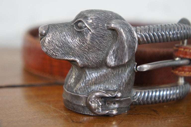 Vintage Barry Kieselstein Cord Sterling Silver Labrador Dog Lizard Belt ...