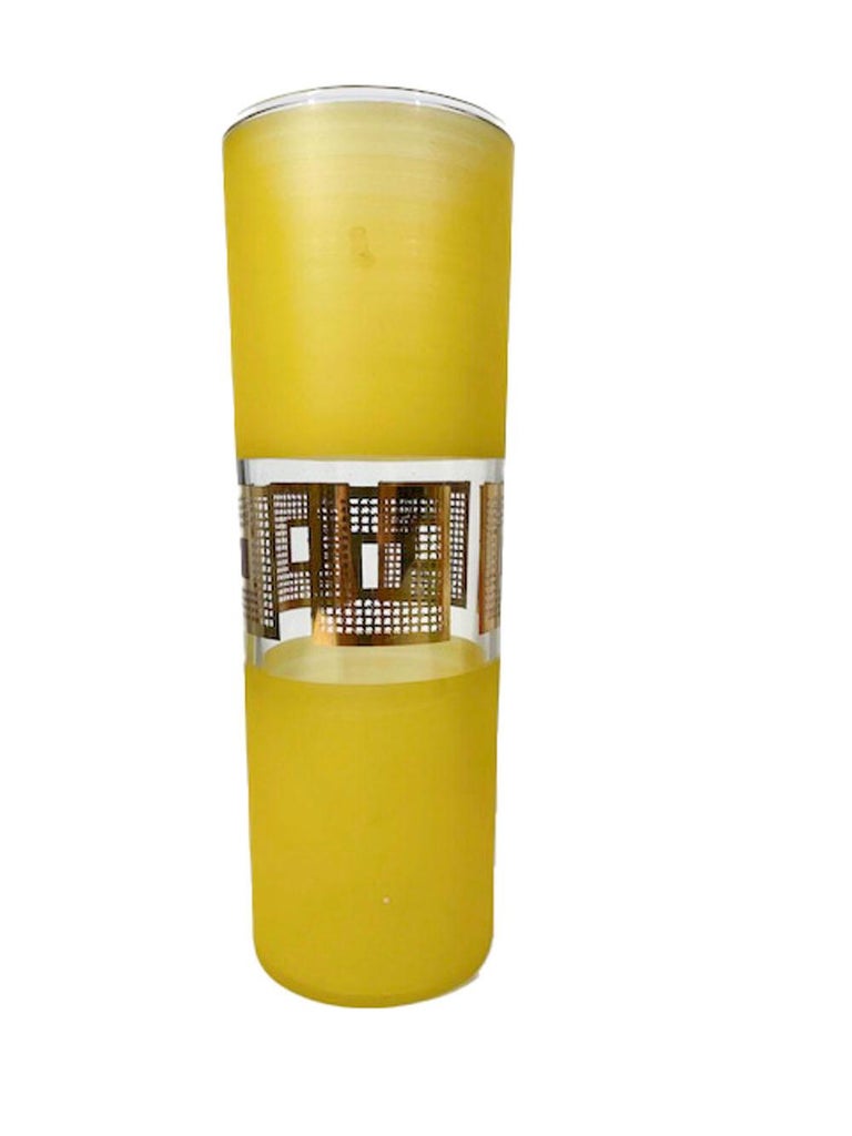 Vintage Bartlett Collins Color Frosted and Gilt Decorated Tom Collins ...