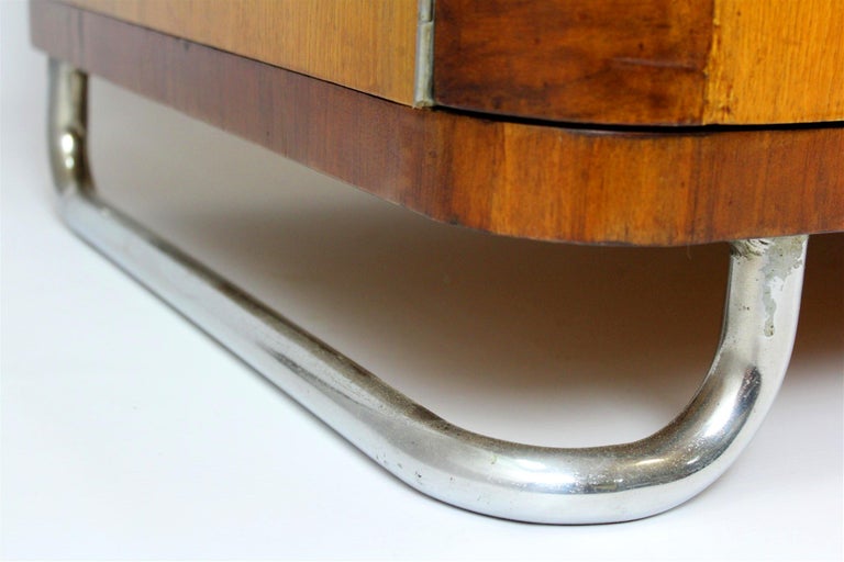 Vintage Bauhaus Chromed Tubular Steel Wardrobe from Hynek Gottwald ...