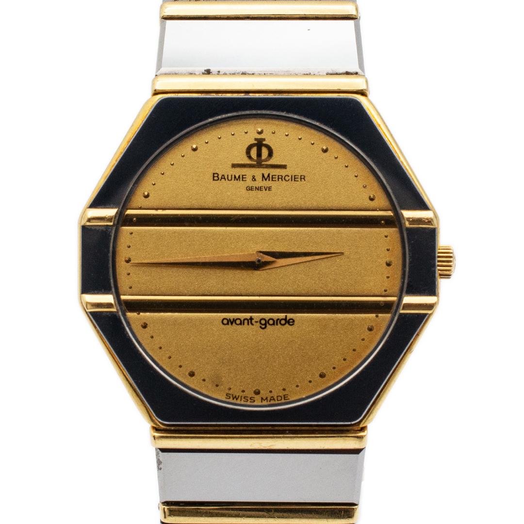 Vintage Baume and Mercier Avant Garde 5118.038 Stainless Steel and 18K ...