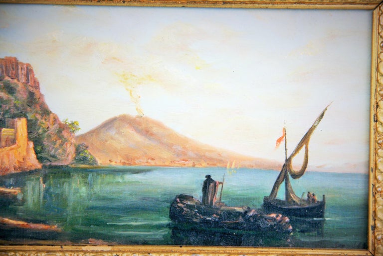 Vintage Bay of Naples Painting at 1stDibs | the bay of naples painting