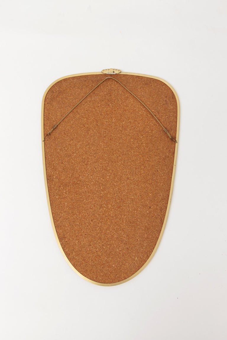 Vintage Beautiful Model Mirror with Brass Edge, 1960s, Germany For Sale ...