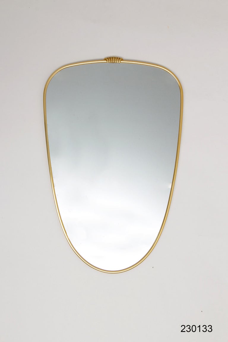 Vintage Beautiful Model Mirror with Brass Edge, 1960s, Germany For Sale ...