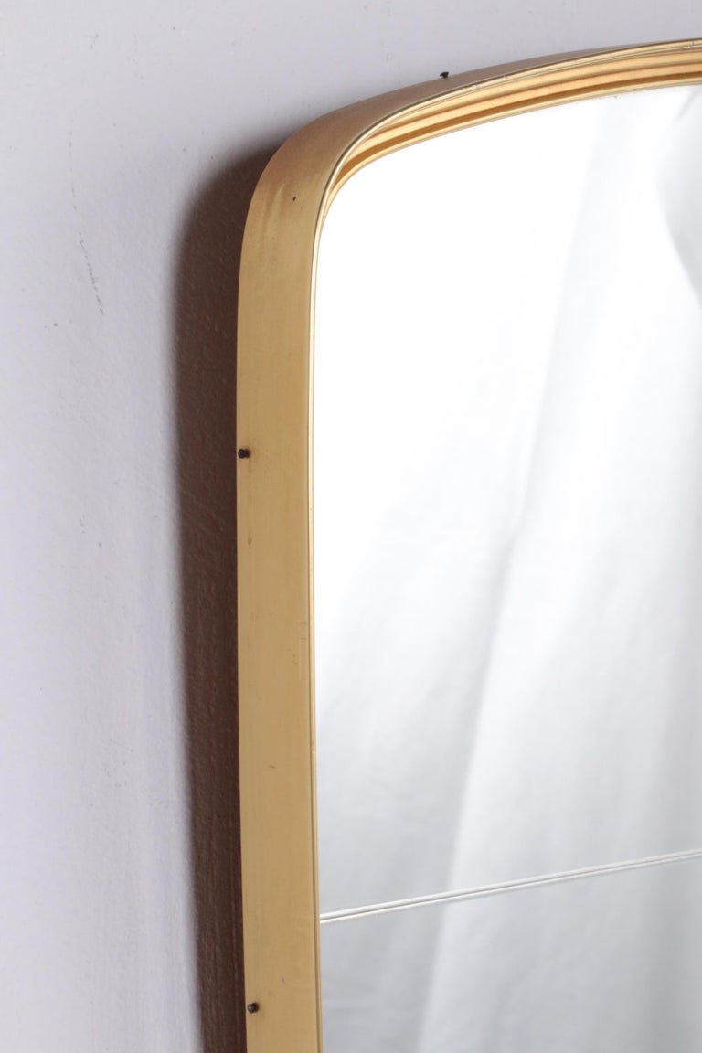 Vintage, Beautiful Model Mirror with Brass Rim, 1960s Germany For Sale ...