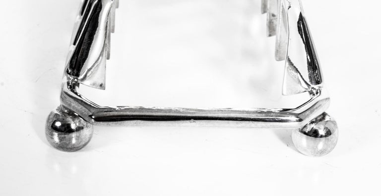 Vintage Beautiful Silver Plated Toast Rack Crossed Rifles 20th Century ...