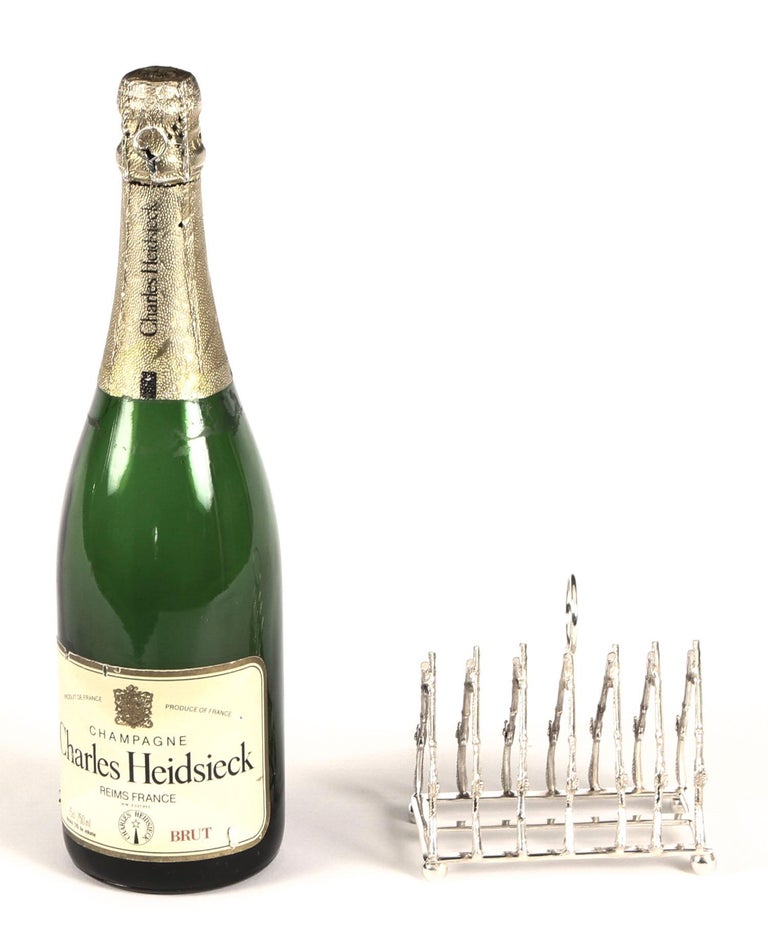 Vintage Beautiful Silver Plated Toast Rack Crossed Rifles 20th Century ...