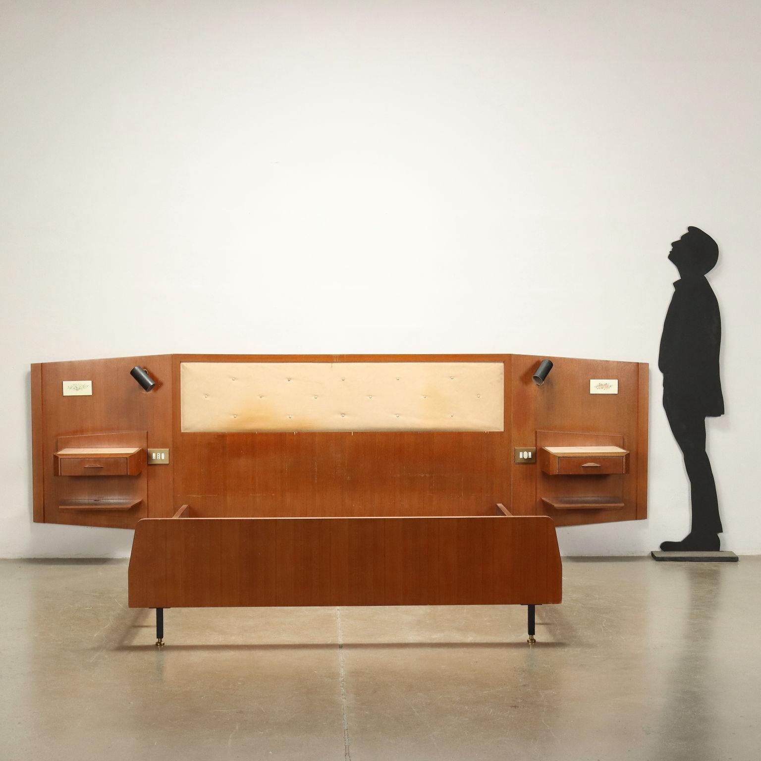 Vintage Bed from the 1950s-1960s Teak Marble For Sale at 1stDibs ...