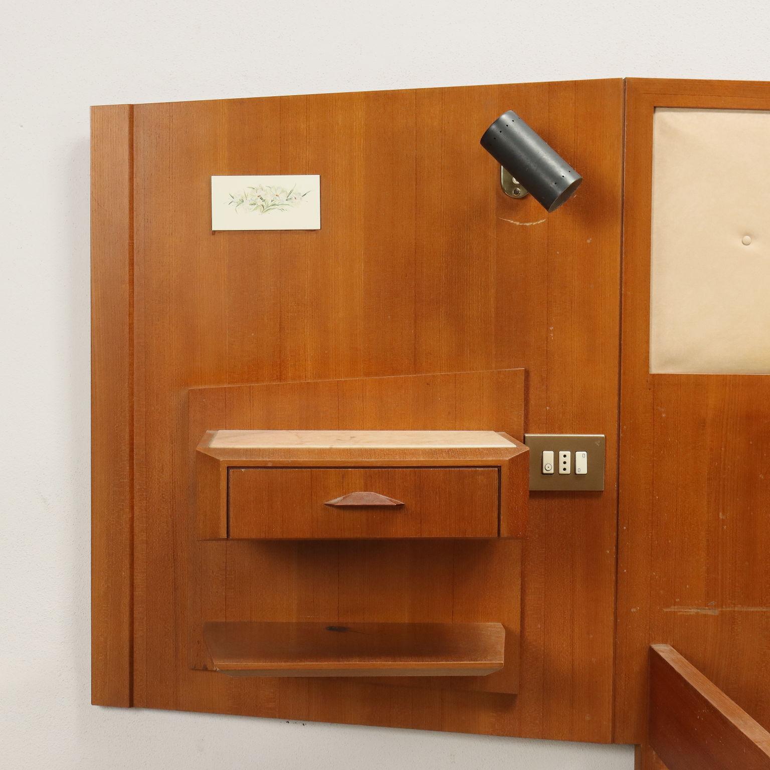 Vintage Bed from the 1950s-1960s Teak Marble For Sale at 1stDibs ...