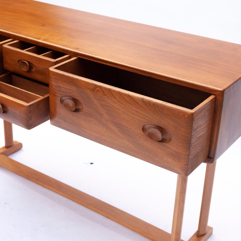 Vintage Beech and Elm Console Table by Ercol, 1960s For Sale at 1stDibs
