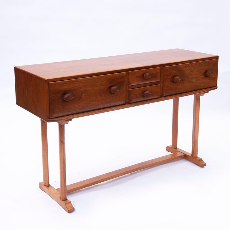 Vintage Beech and Elm Console Table by Ercol, 1960s For Sale at 1stDibs